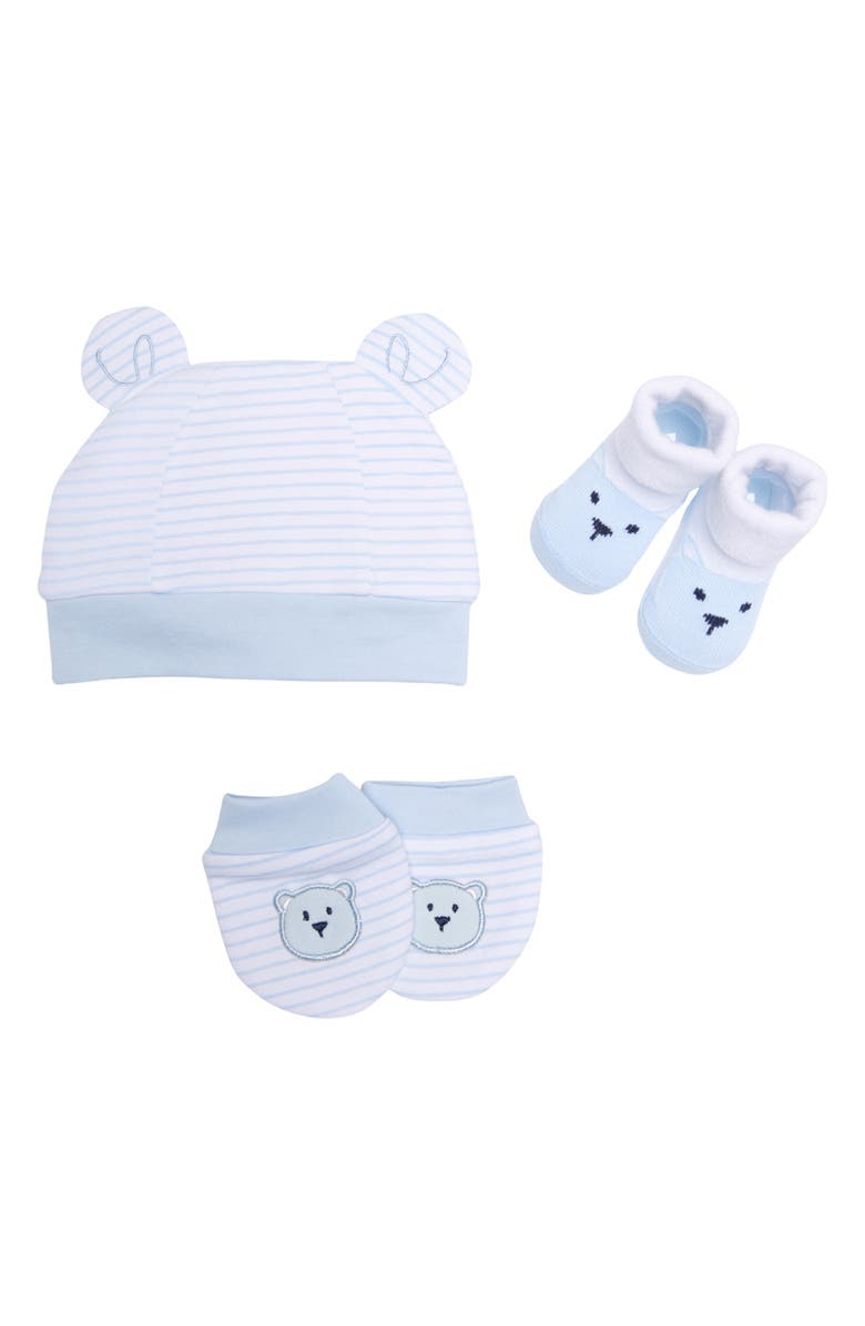 Trumpette Benny Bear Organic Cotton Beanie, Mittens, & Socks Set ...