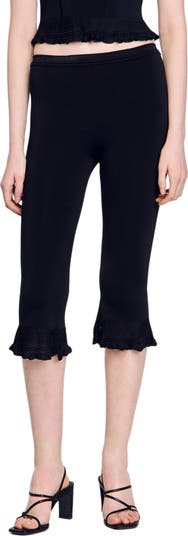 SANDRO Ruffled capri pants | Nordstrom