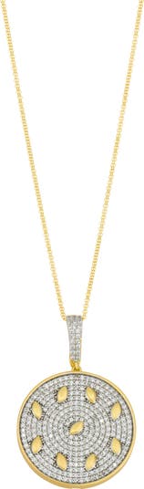FREIDA ROTHMAN Armor of Hope Petals & Pavé Pendant Necklace | Nordstrom