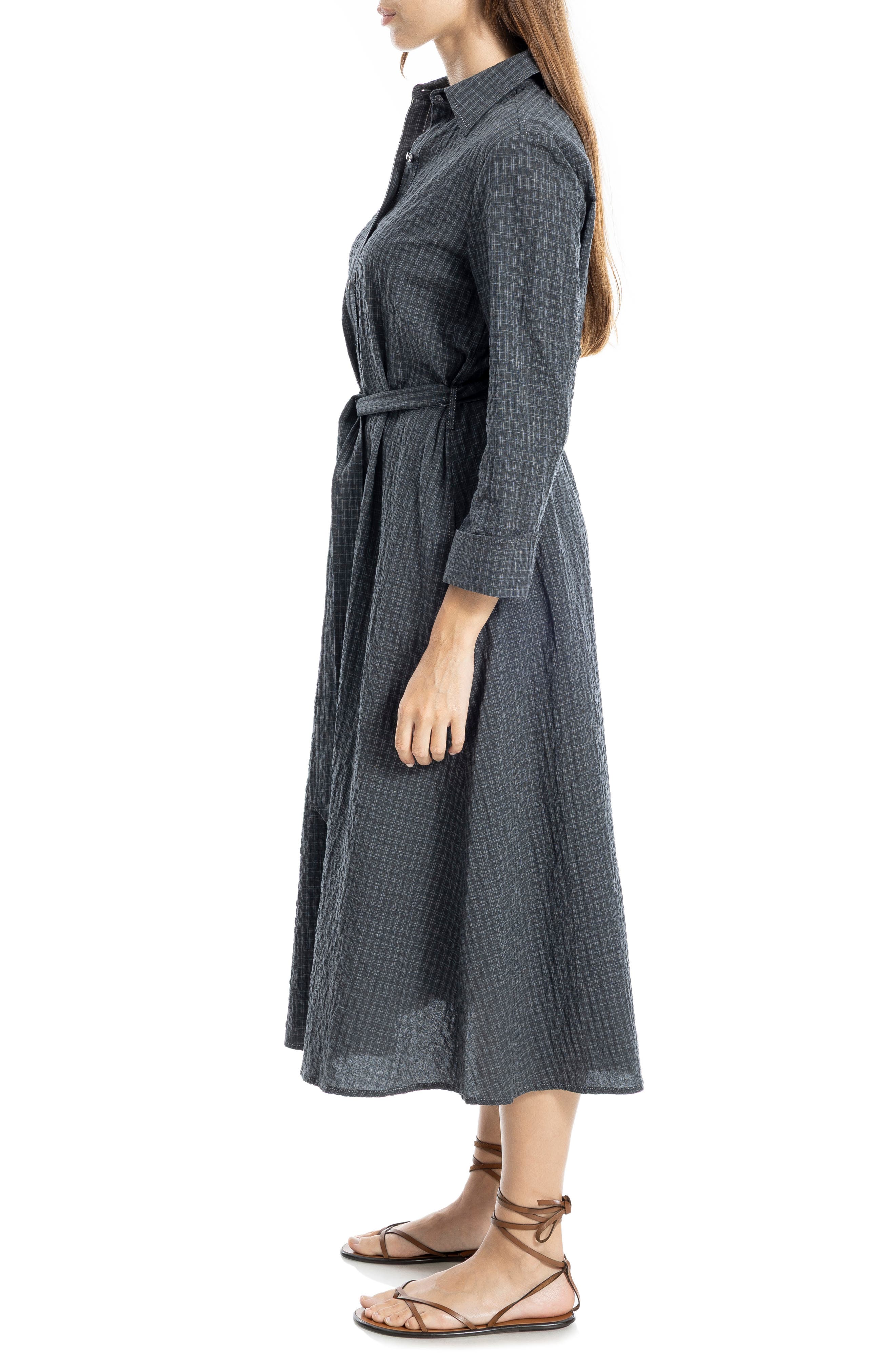 MAX STUDIO Plaid Midi Shirtdress | Nordstromrack