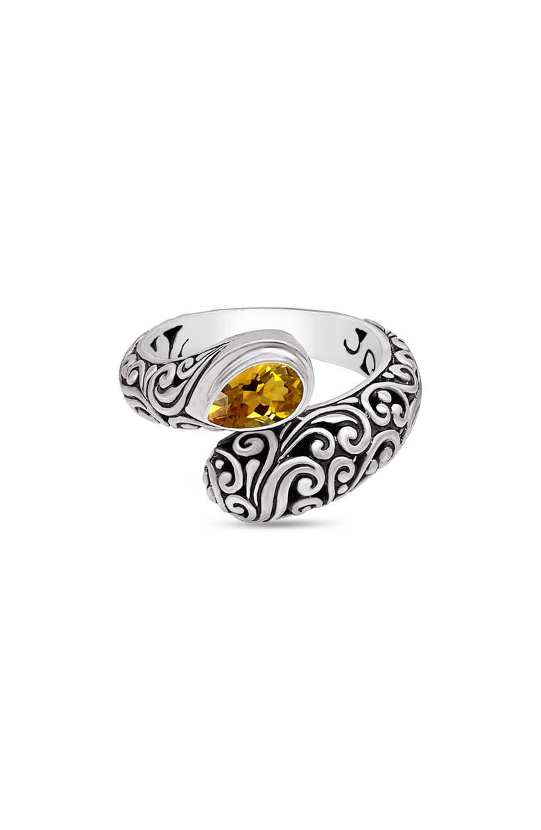 DEVATA Citrine & Sterling Silver Bali Filigree Ring | Nordstromrack