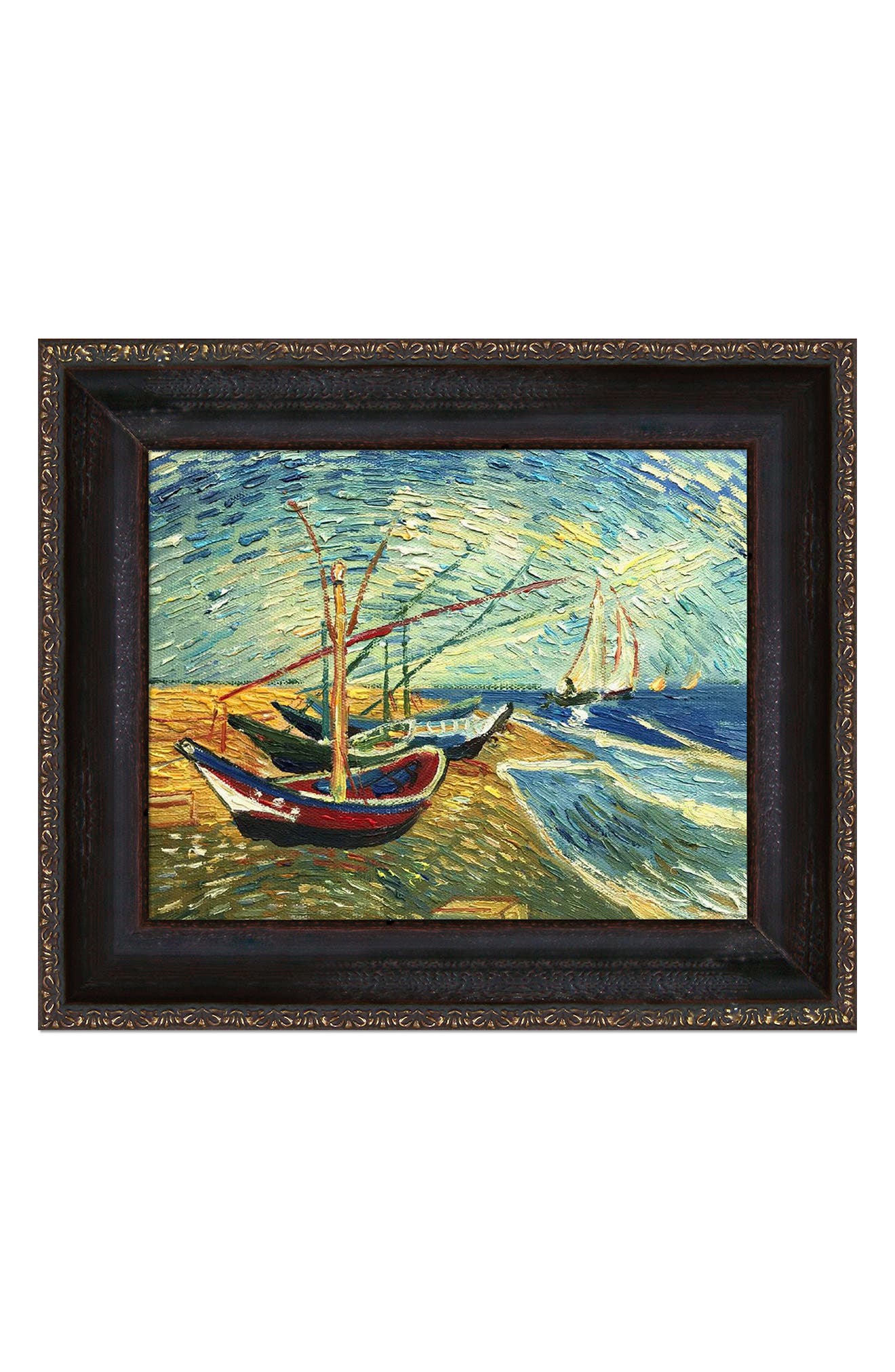 OVERSTOCK ART La Pastiche Fishing Boats on the Beach at Saintes-Maries ...