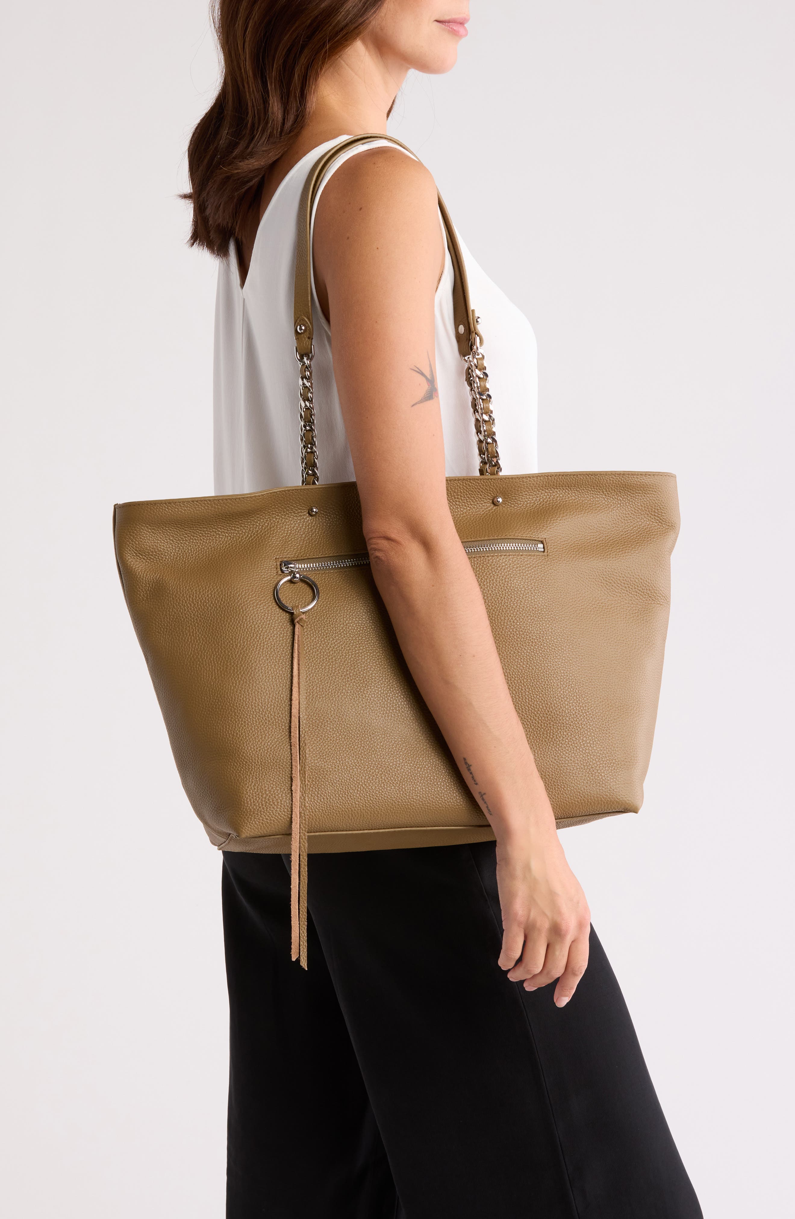 Rebecca Minkoff Chain Leather Zip Tote | Nordstromrack