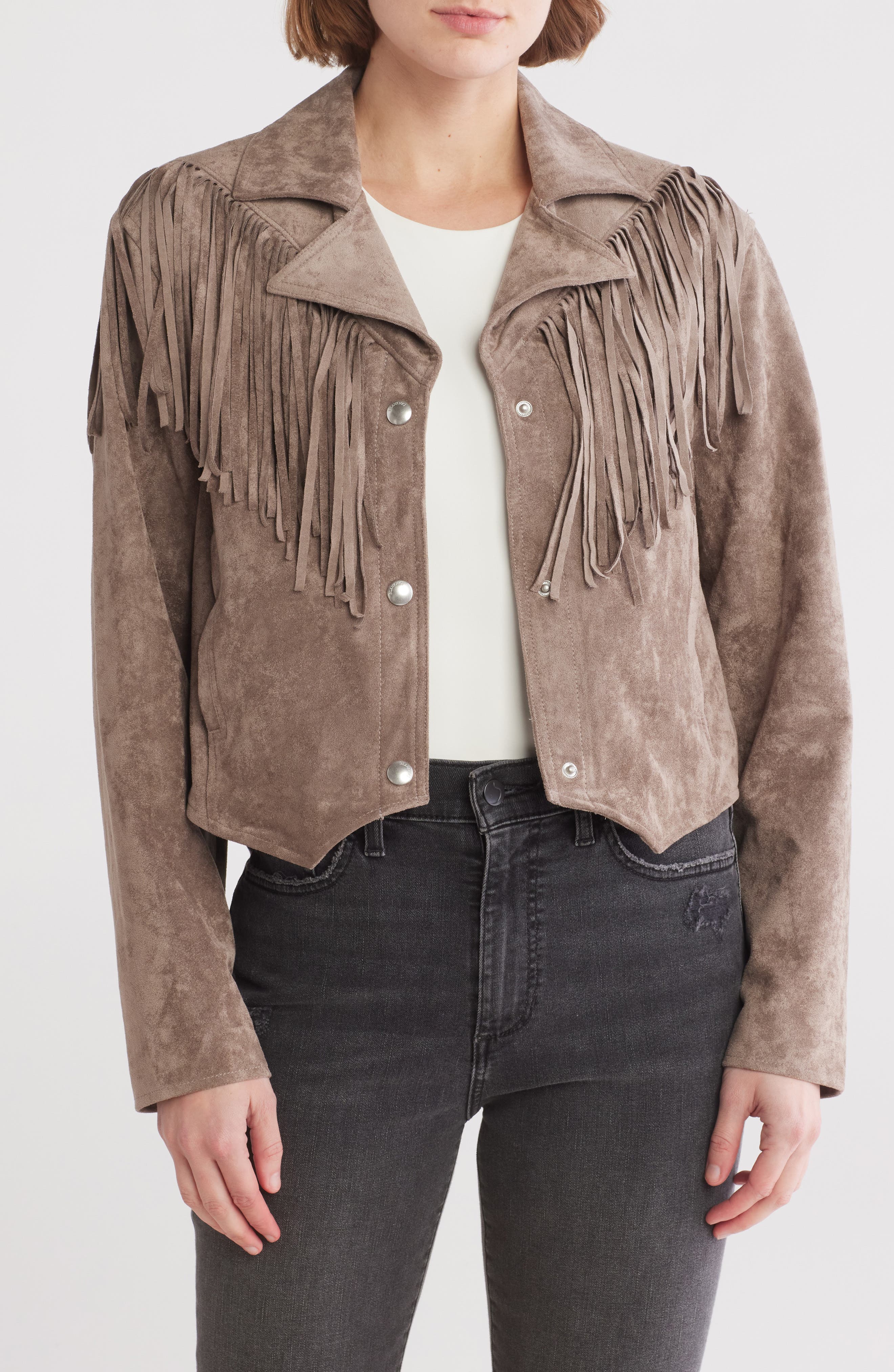 BLANKNYC Fringe Faux Suede Jacket | Nordstromrack