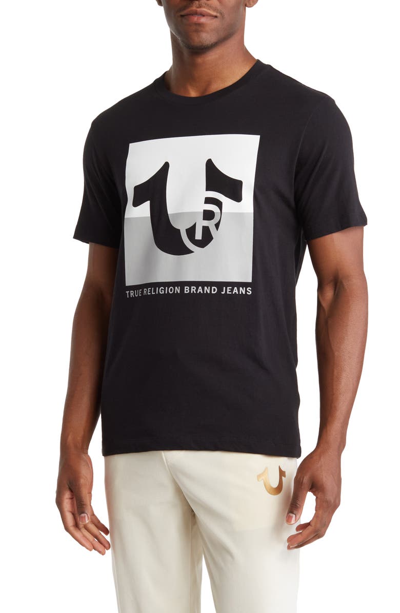 True Religion Brand Jeans Two Tone Box Logo Graphic Tee | Nordstromrack
