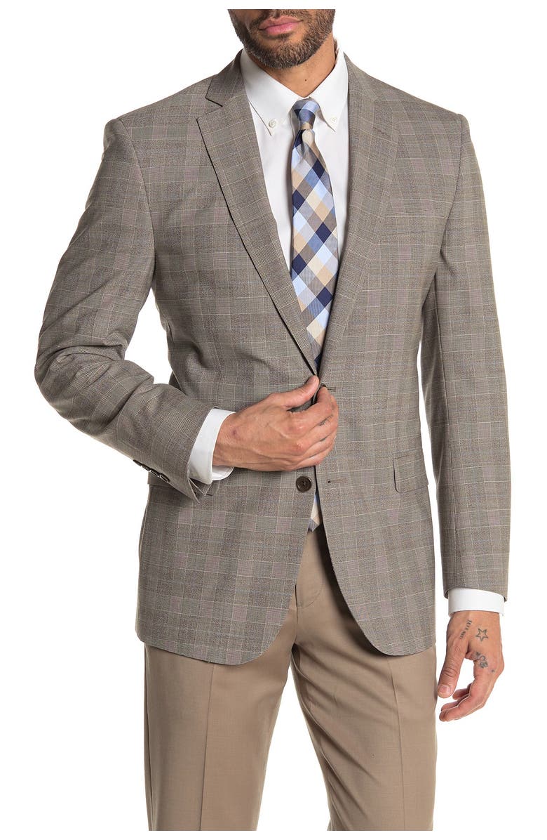 Brooks Brothers Beige Plaid Two Button Notch Lapel Regent Fit Suit ...