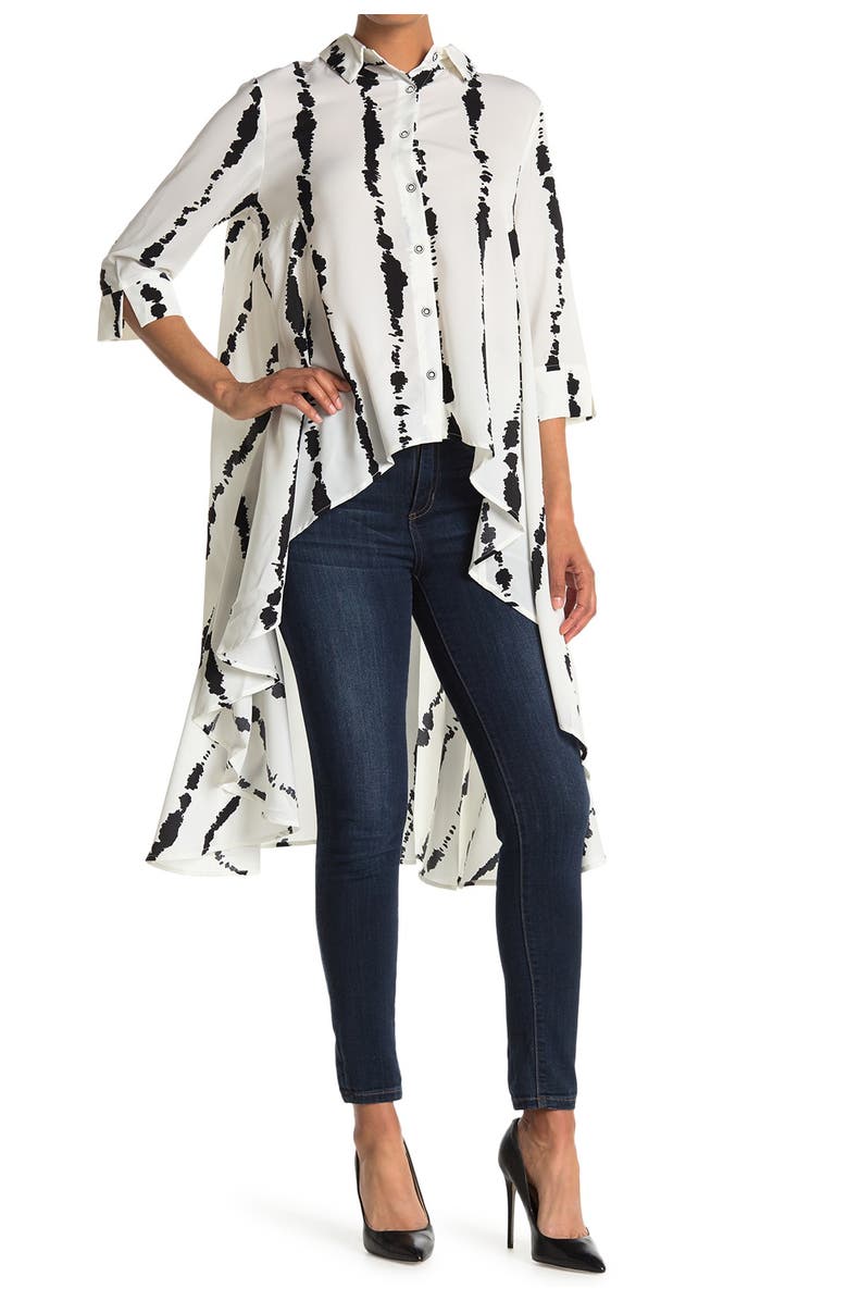 PATRIZIA LUCA High-Low Button Down Blouse | Nordstromrack