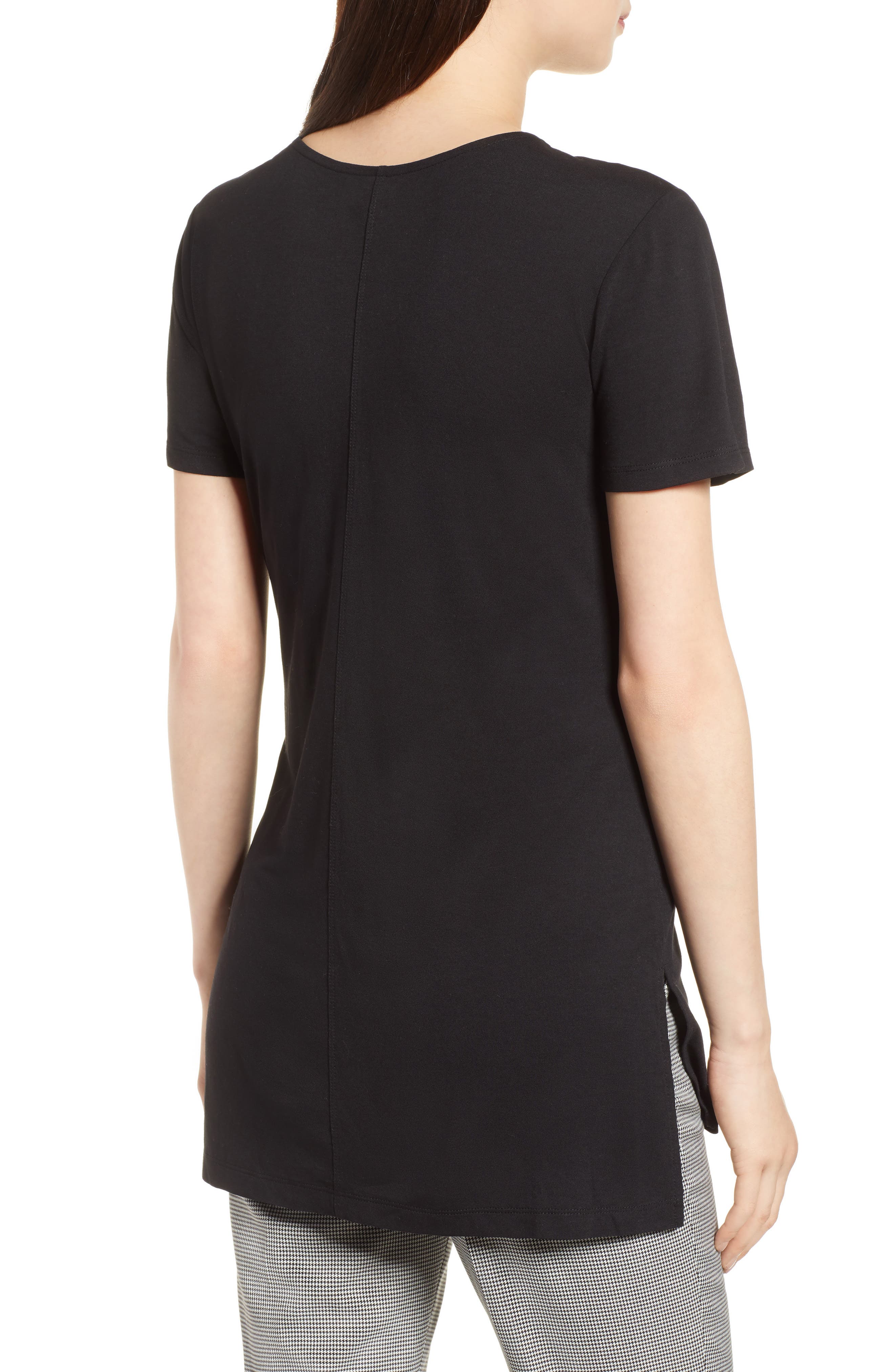 Halogen® V-Neck Tunic T-Shirt | Nordstrom