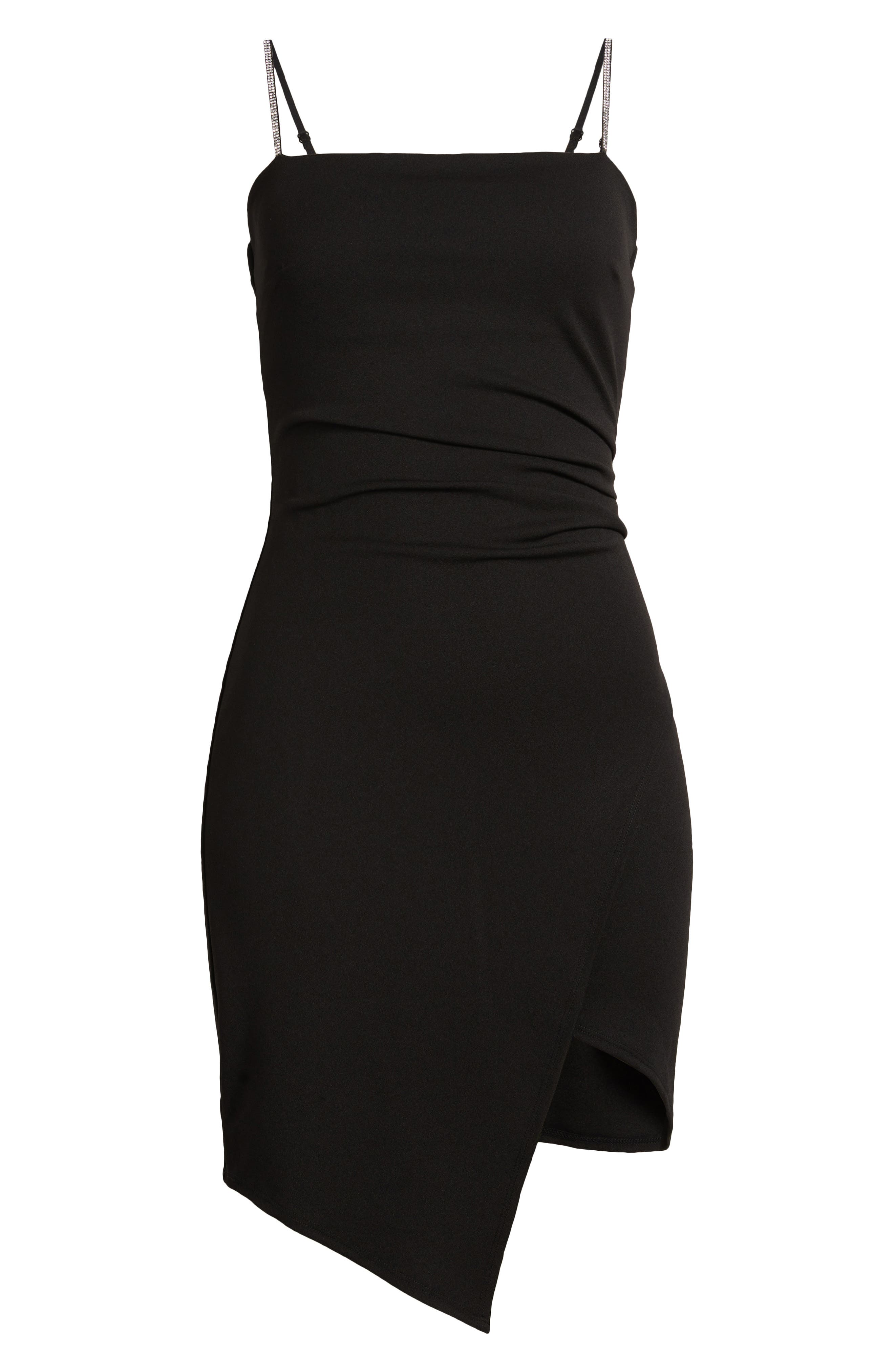 Emerald Sundae Rhinestone Strap Asymmetric Cocktail Dress | Nordstrom