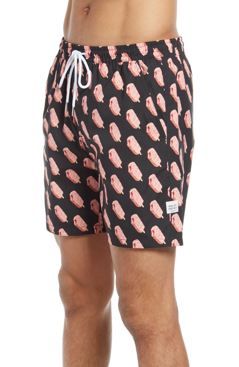 Public Art Ice Cream Print Swim Trunks | Nordstrom