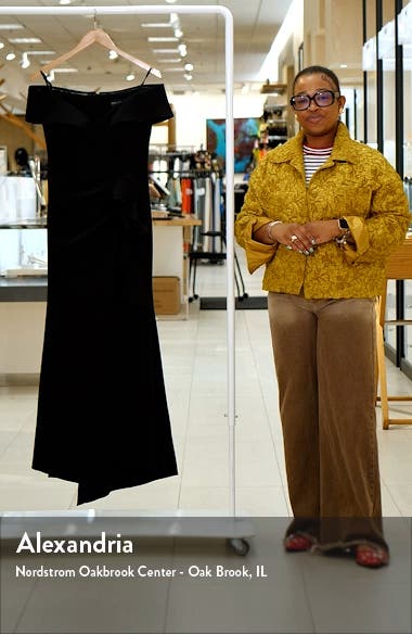 Xscape Evenings Off the Shoulder Ruffle Scuba Crepe Gown | Nordstrom