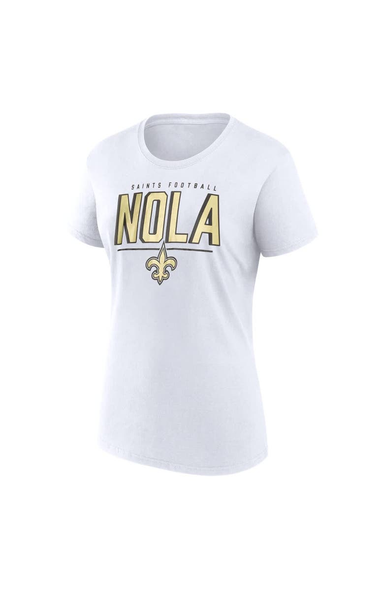 FANATICS Women's Fanatics White New Orleans Saints Cheerleader T-Shirt ...