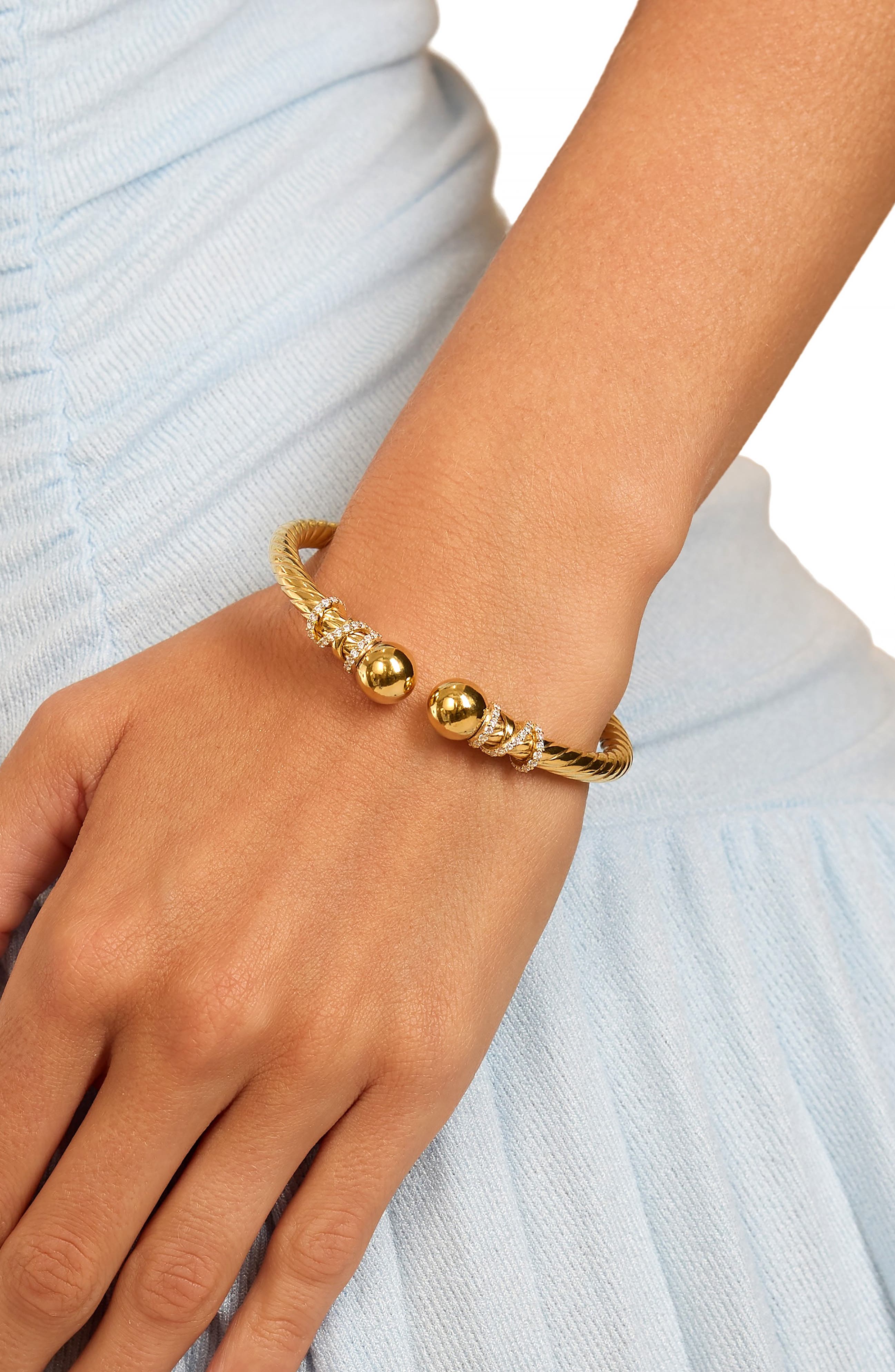 ATHRA LUXE Dolce Sole Twisted Pavé Rope Bangle | Nordstrom