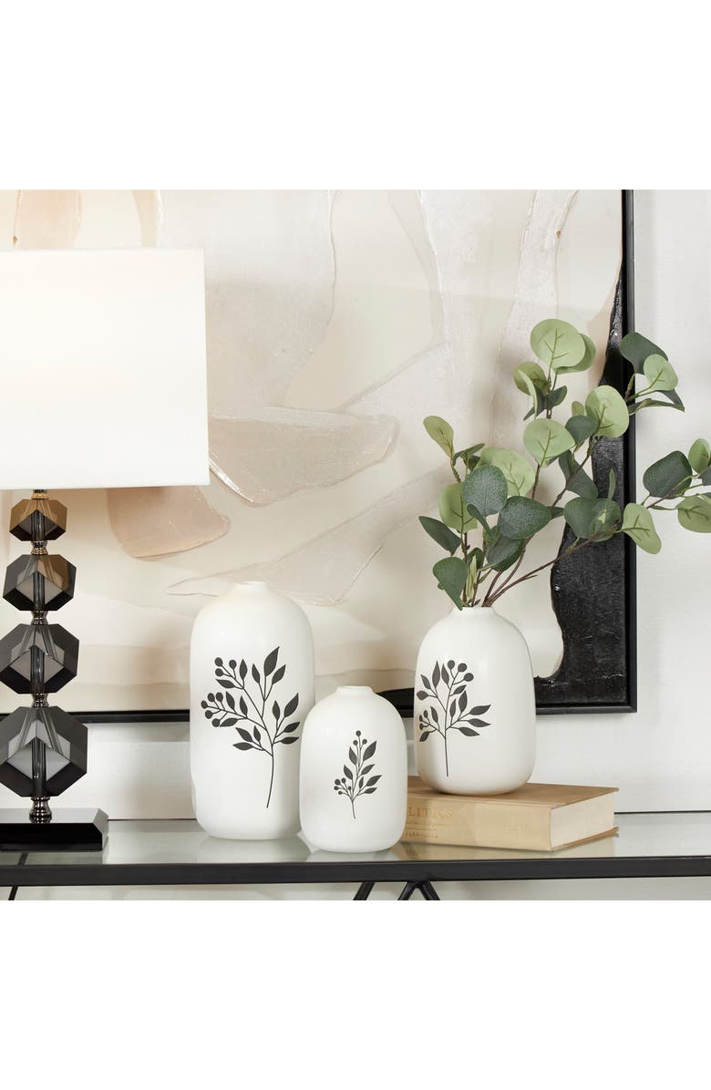 GINGER BIRCH STUDIO Set of 3 Botanical Ceramic Vases | Nordstromrack