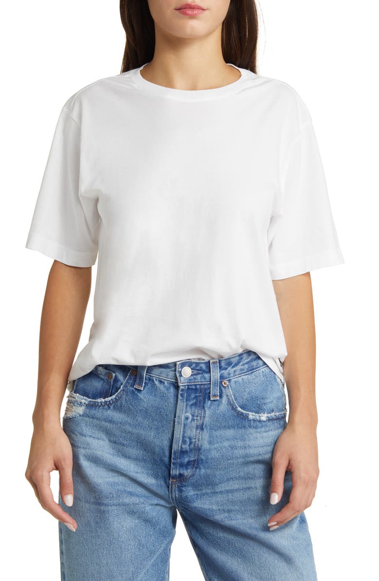 AG x EmRata Albright Stretch Cotton Boyfriend T-Shirt | Nordstromrack