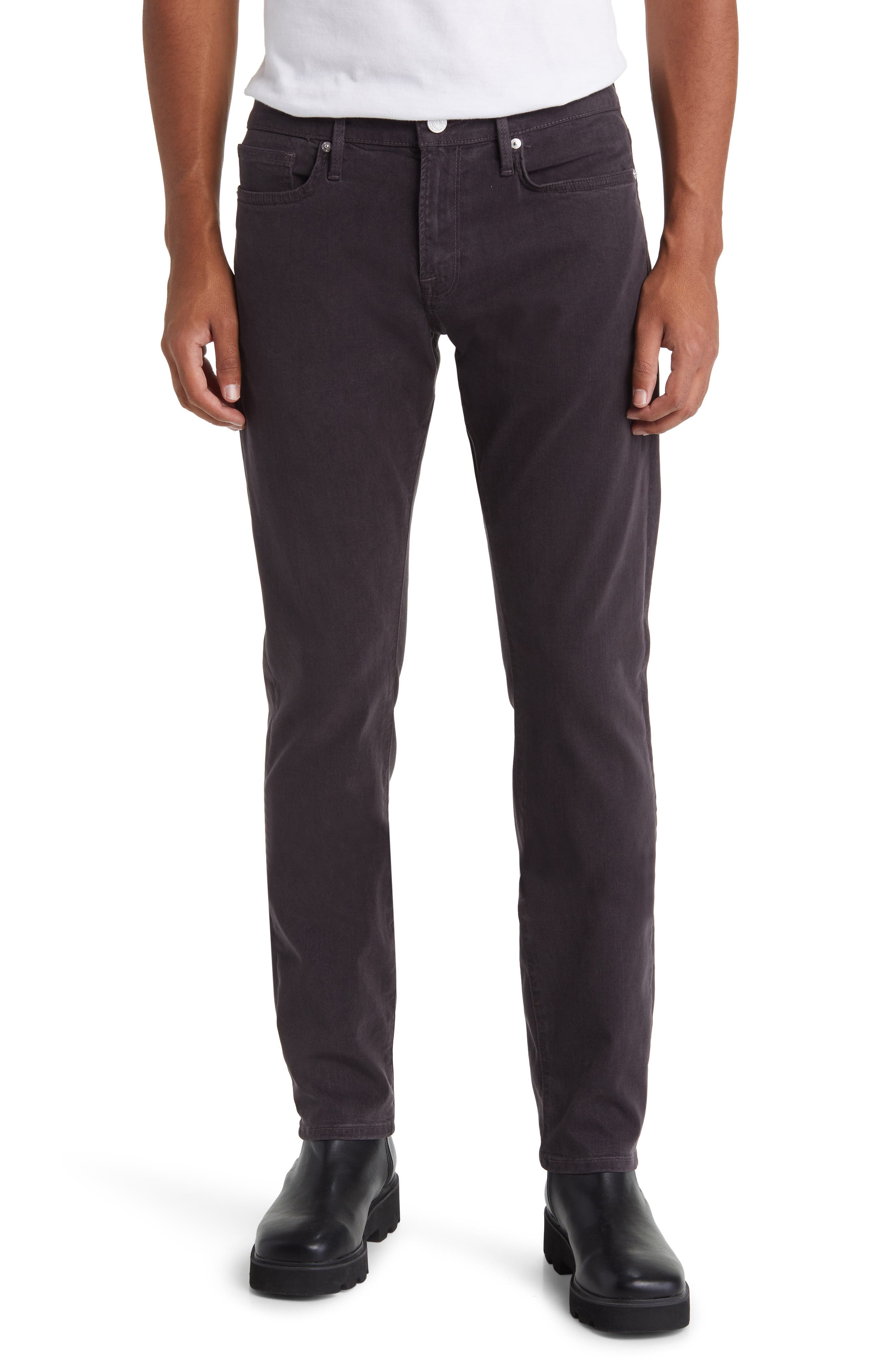 L'Homme Slim Fit Five-Pocket Twill Pants (Men) | Nordstromrack