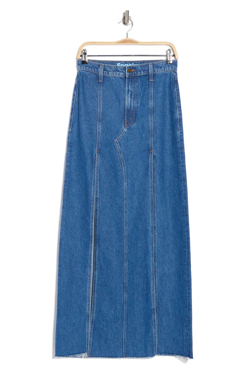 MOTHER The Lickity Split Fray Denim Skirt | Nordstromrack