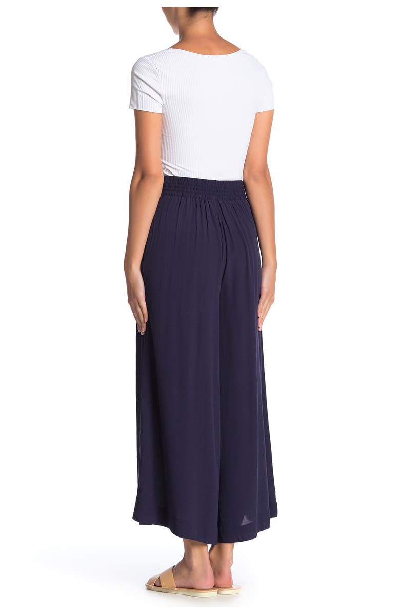 Good Luck Gem Wide Leg Button Front Palazzo Pants | Nordstromrack
