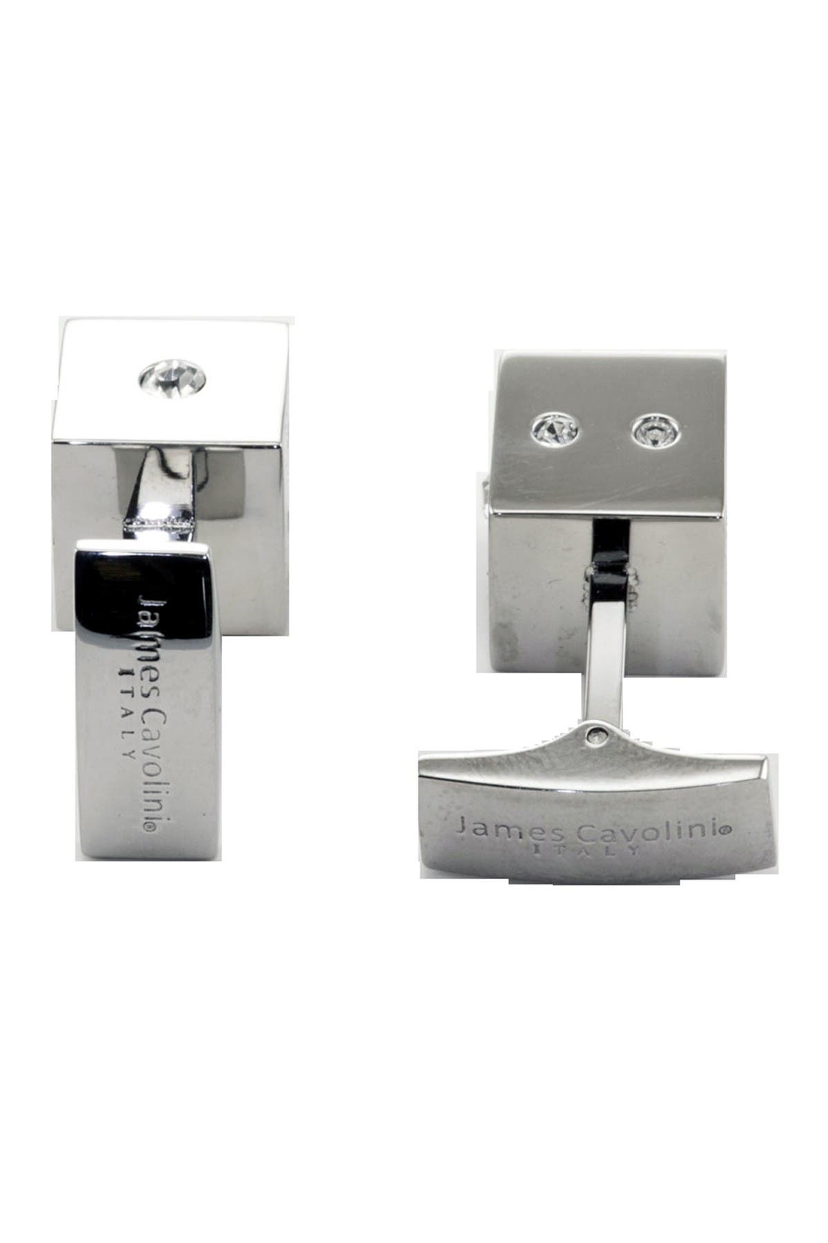 JAMES CAVOLINI ITALY Stainless Steel CZ Dice Cuff Links | Nordstromrack