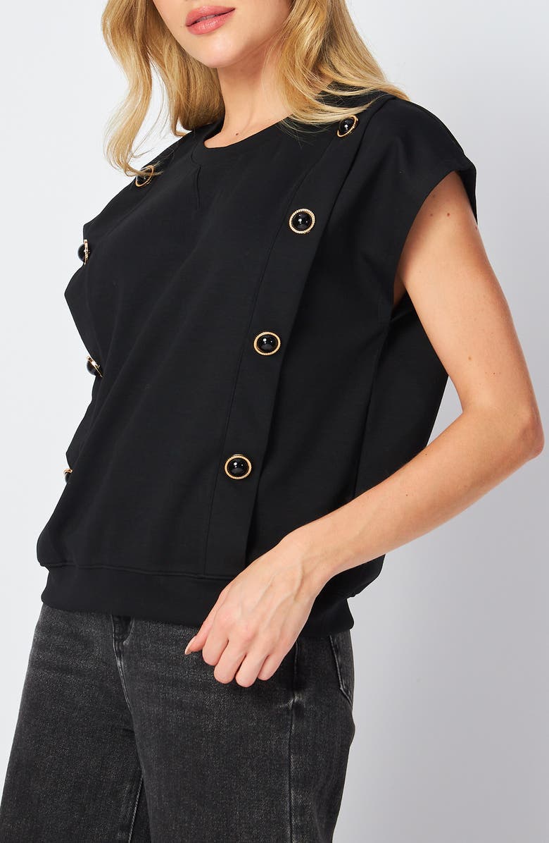 BLUEGREY Button Side Cap Sleeve Top | Nordstromrack