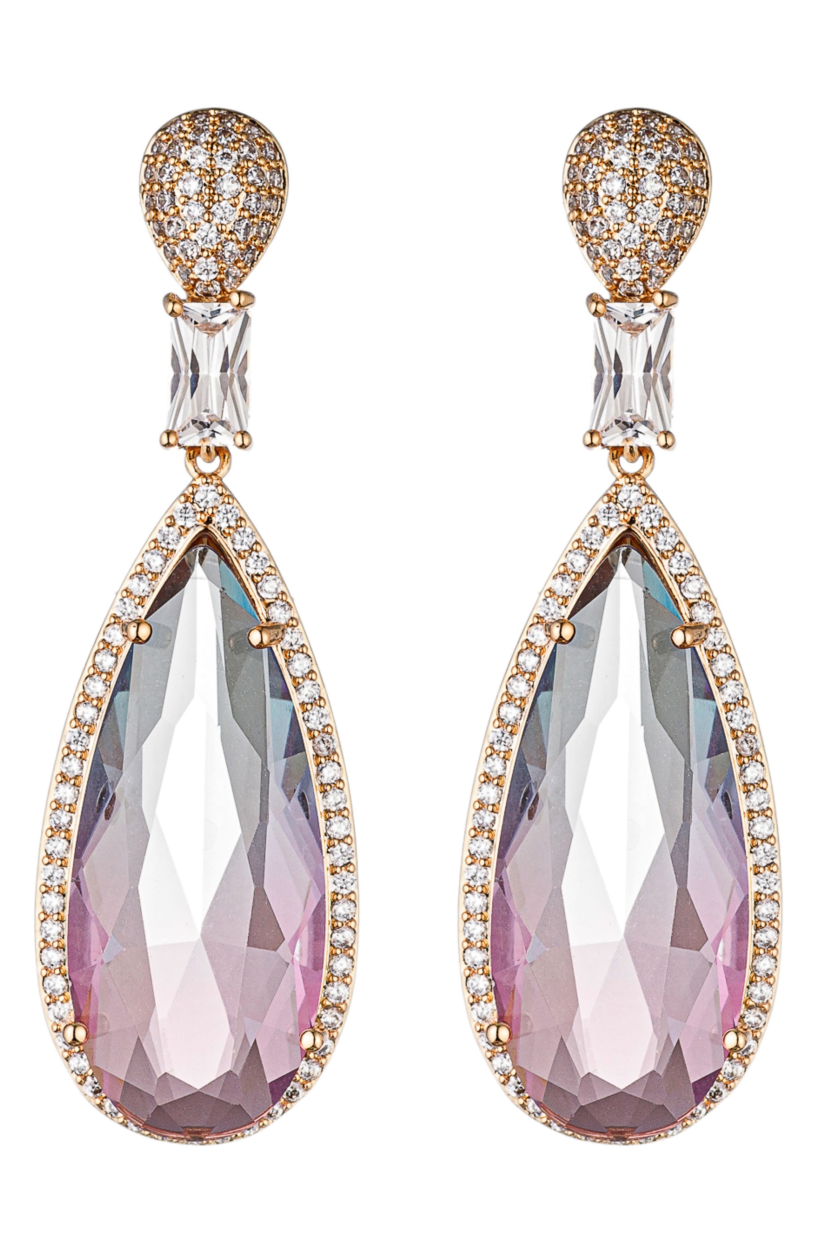 EYE CANDY LOS ANGELES Sara Glam Me Up CZ Drop Earrings | Nordstromrack