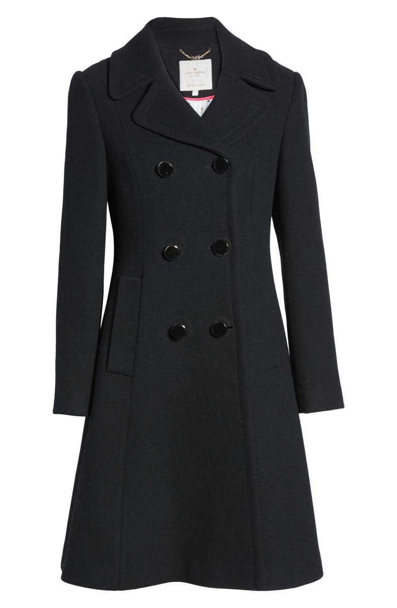 ZDNU KATE SPADE kate spade new york twill fit & flare coat | Nordstrom