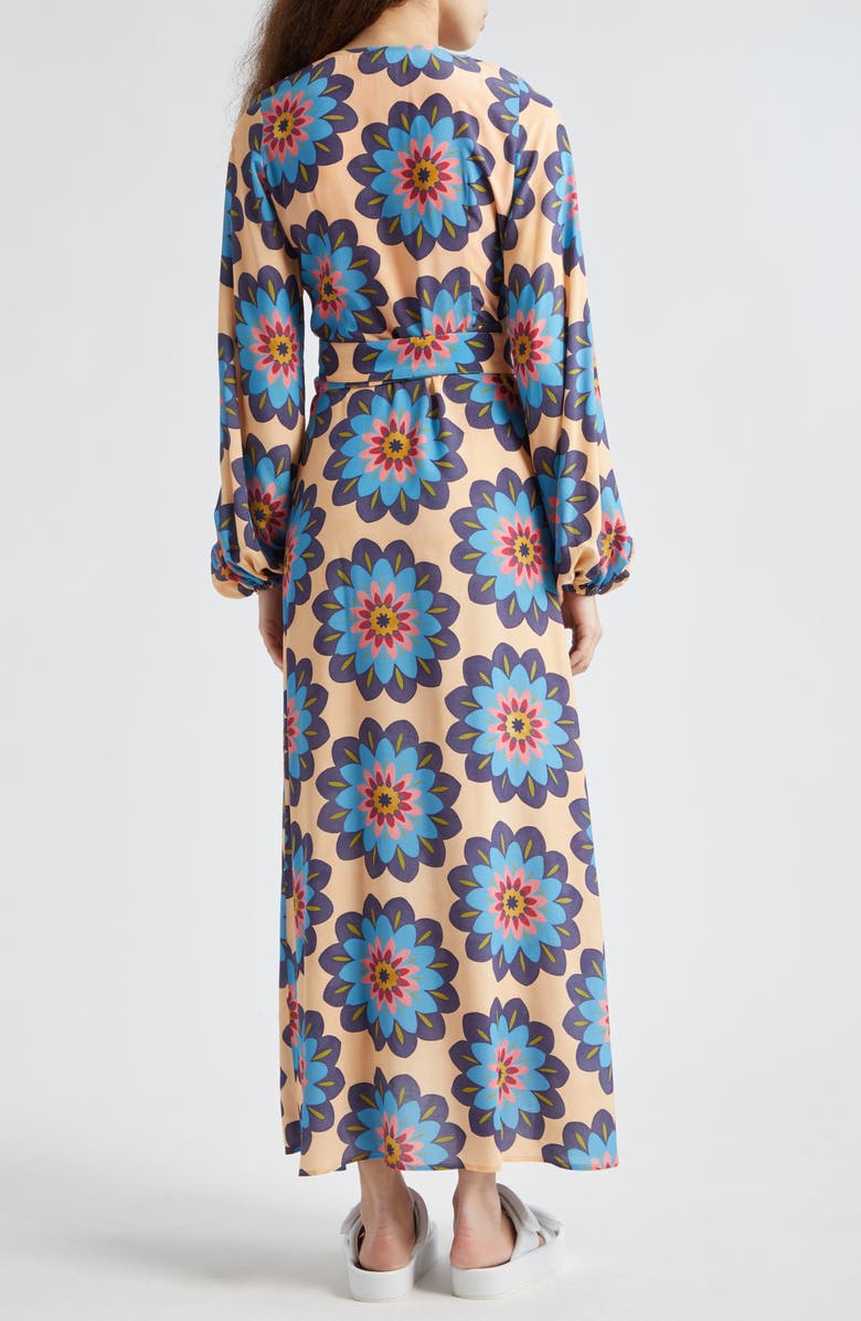 Smythe Hostess Print Long Sleeve High/Low Maxi Dress | Nordstromrack