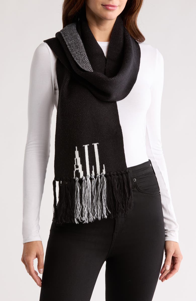 AllSaints State Logo Knit Scarf | Nordstromrack