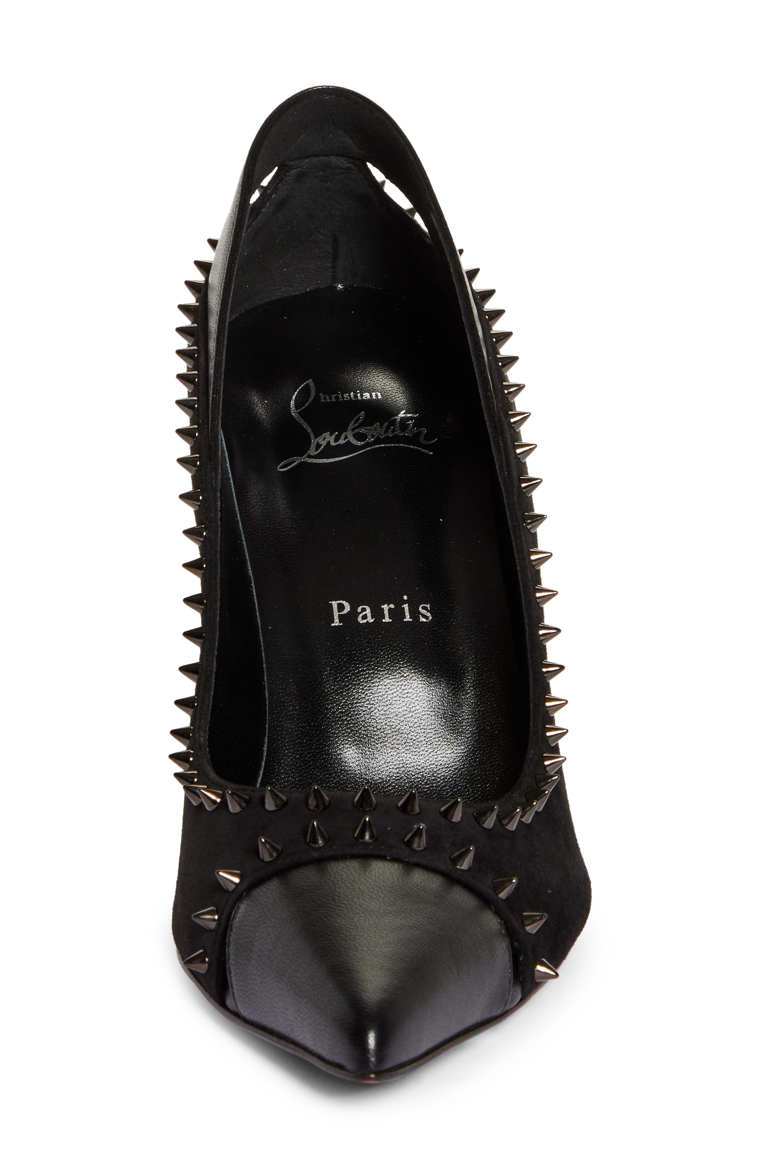 Christian Louboutin Duvette Spikes Pointed Toe Pump (Women) | Nordstromrack