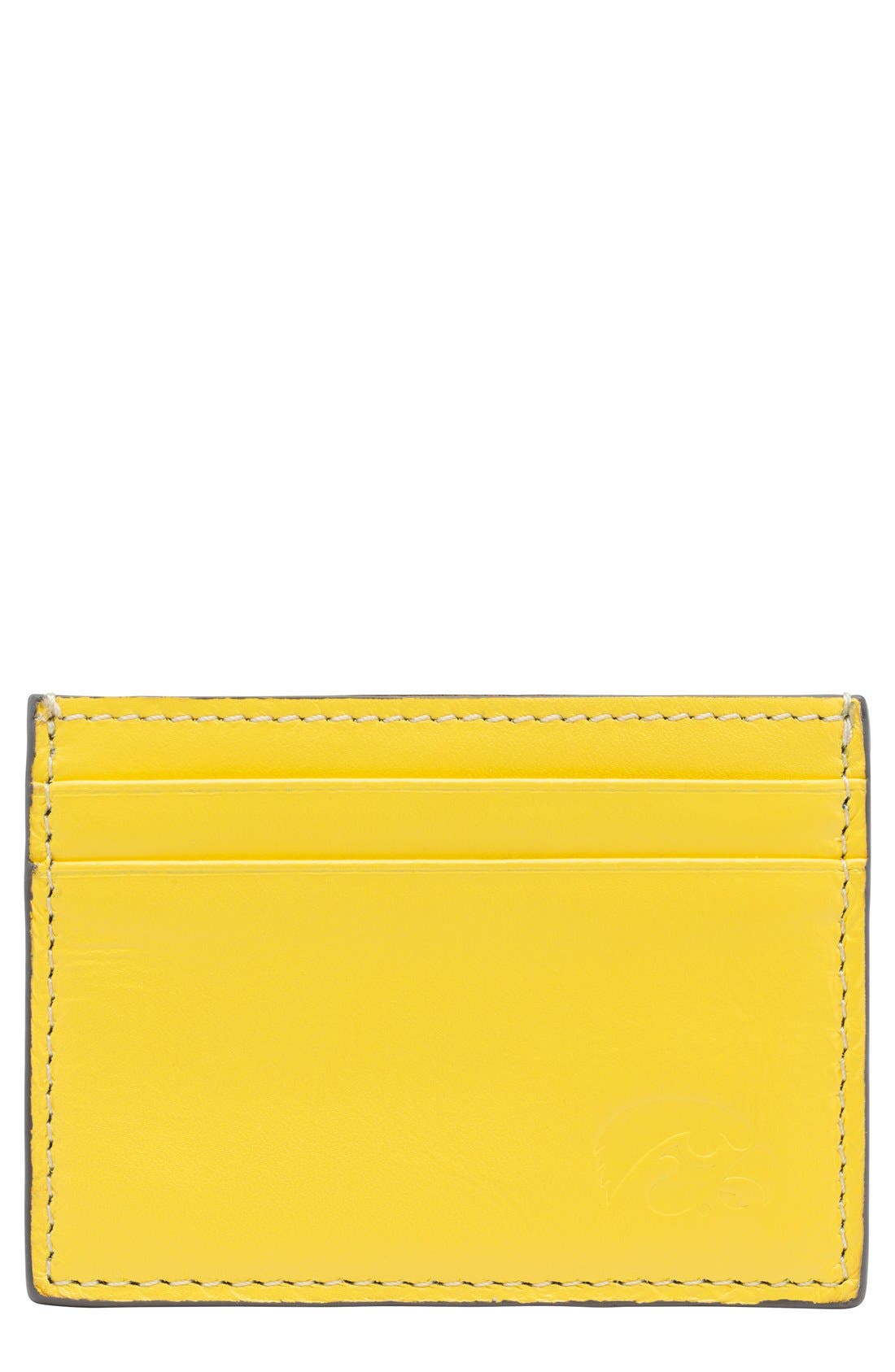 Jack Mason Brand 'Gameday - Iowa Hawkeyes' Leather Card Case | Nordstrom