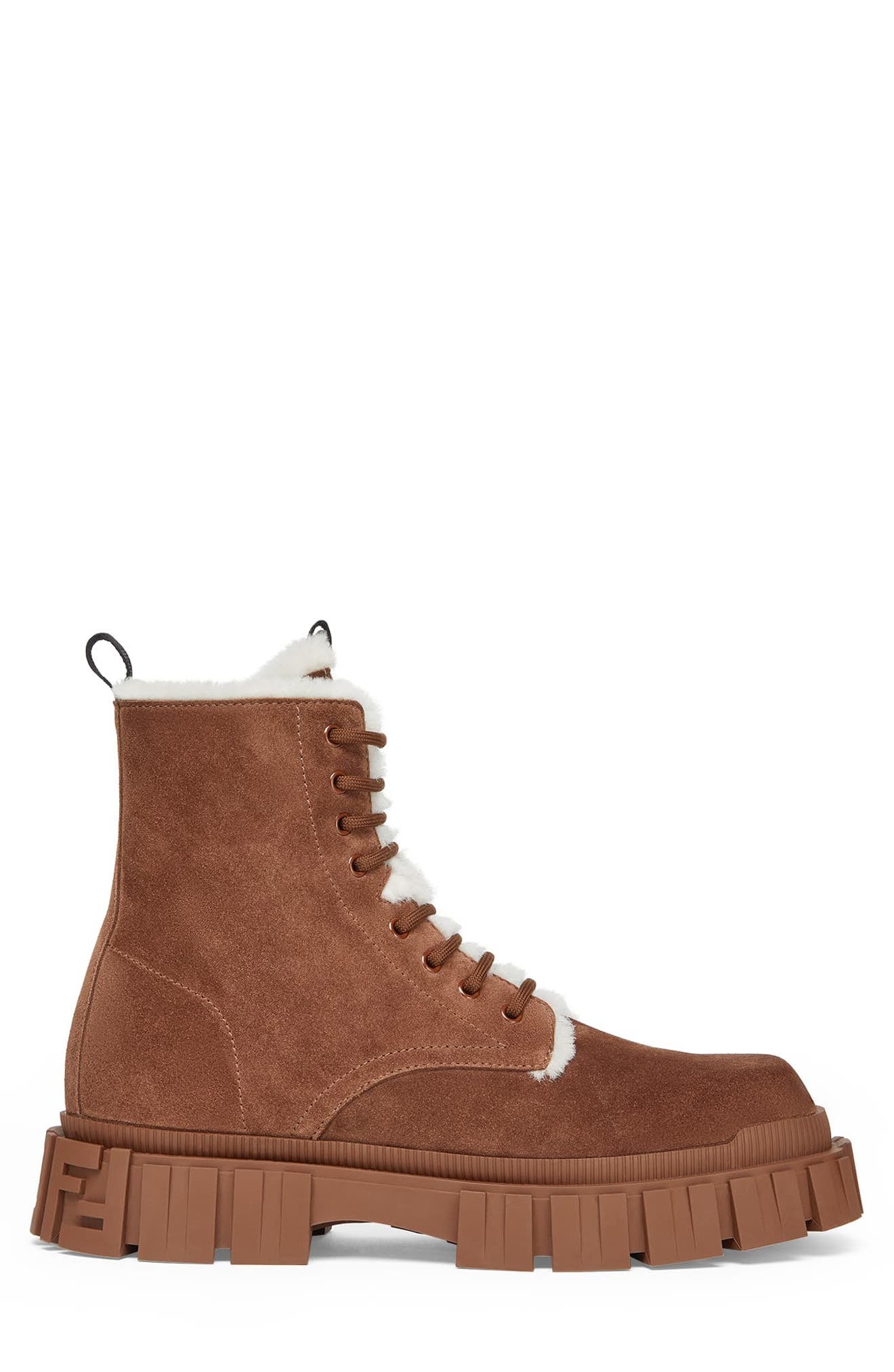 Fendi Force Shearling Lined Suede Boot (Men) | Nordstrom