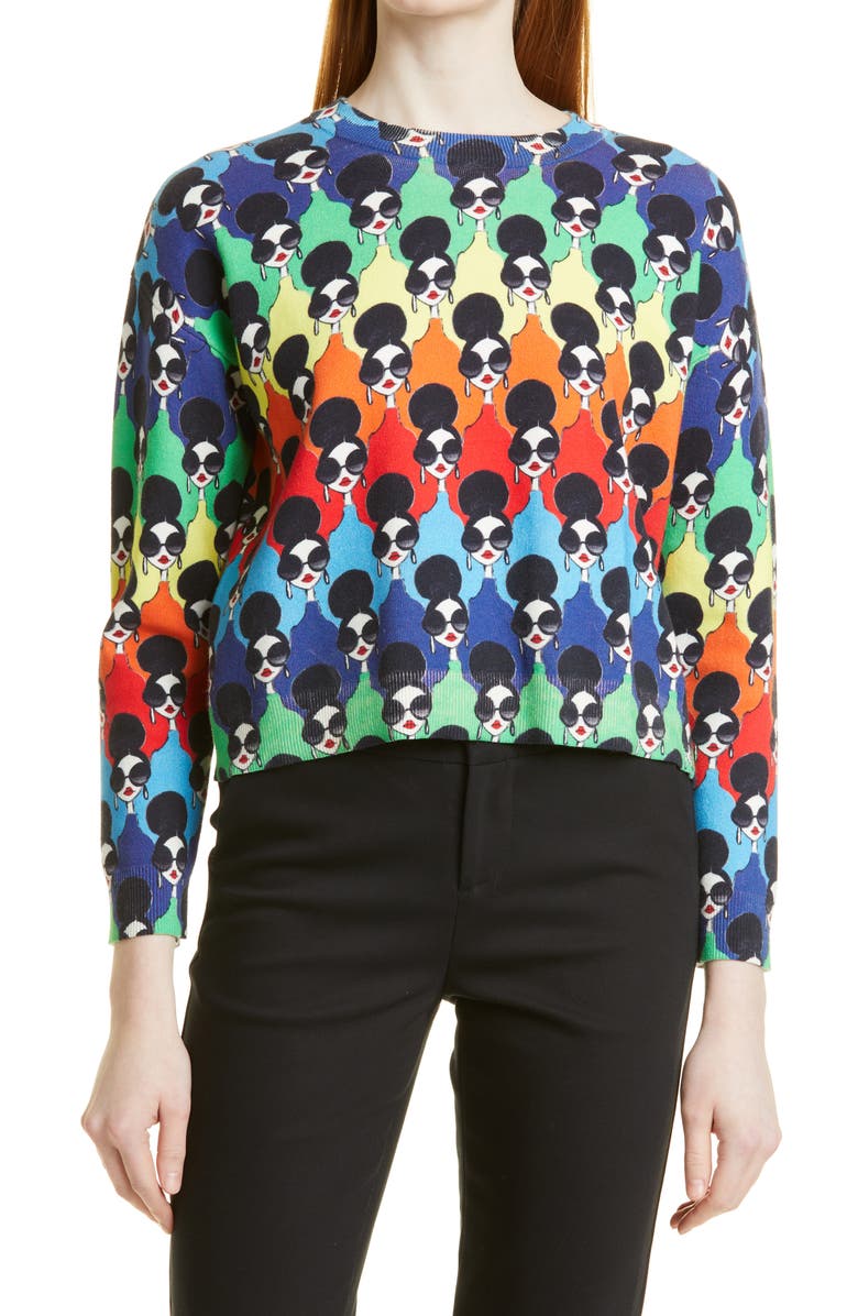 Alice + Olivia Gleeson Print Crewneck Sweater | Nordstromrack