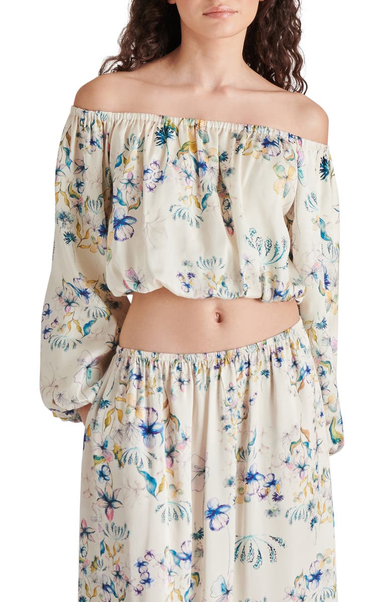 Steve Madden Katana Floral Off the Shoulder Crop Top | Nordstromrack