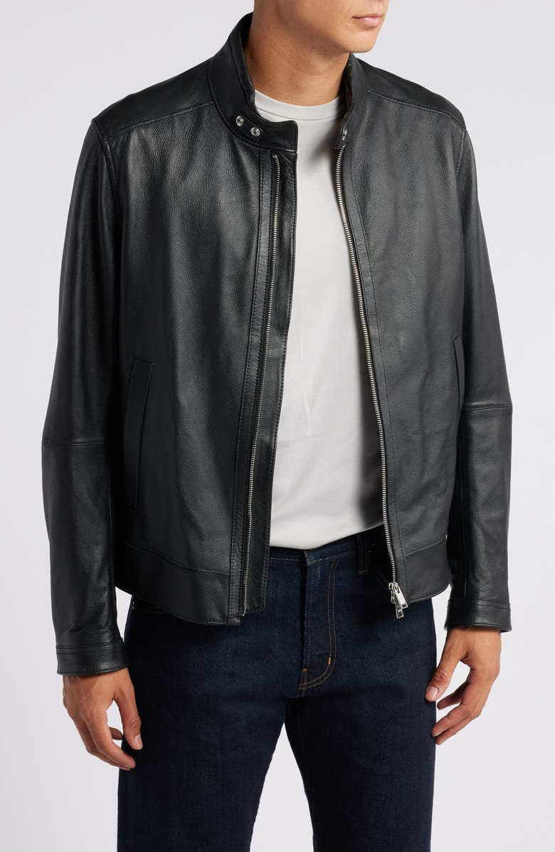 BOSS Mansell Leather Jacket | Nordstrom
