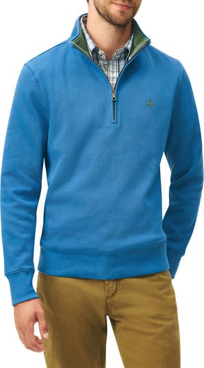 Brooks Brothers Cotton French Rib Half-Zip Sweater | Nordstrom