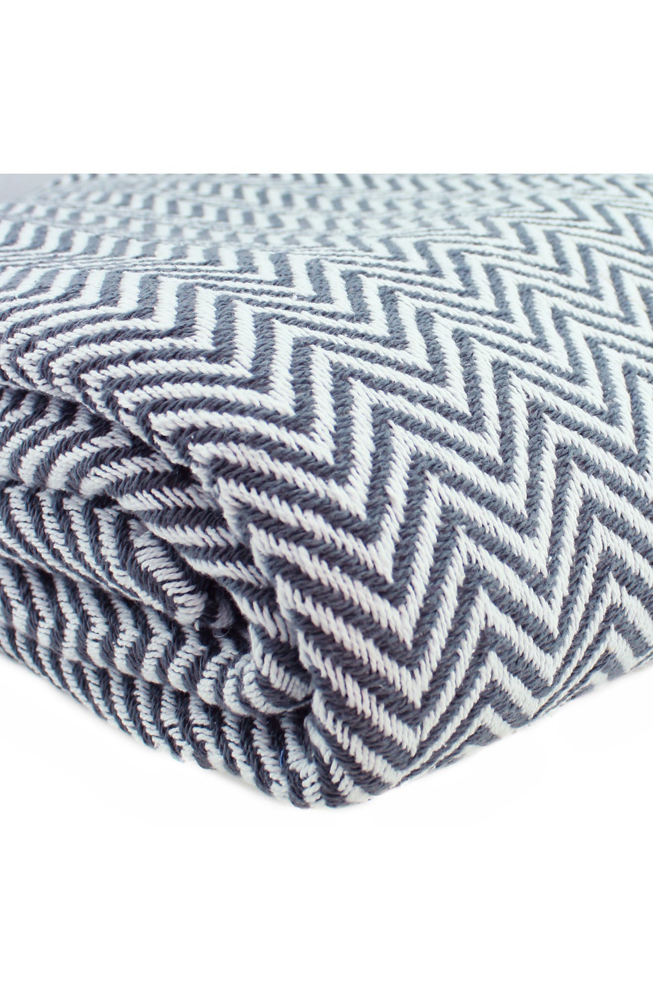 MELANGE HOME Cotton Herringbone Blanket | Nordstromrack
