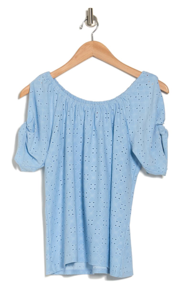 Vince Camuto Cold Shoulder Knit Eyelet Top | Nordstromrack