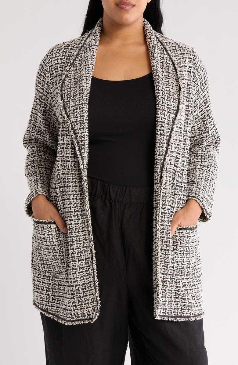 MAX STUDIO Tweed Long Jacket | Nordstromrack