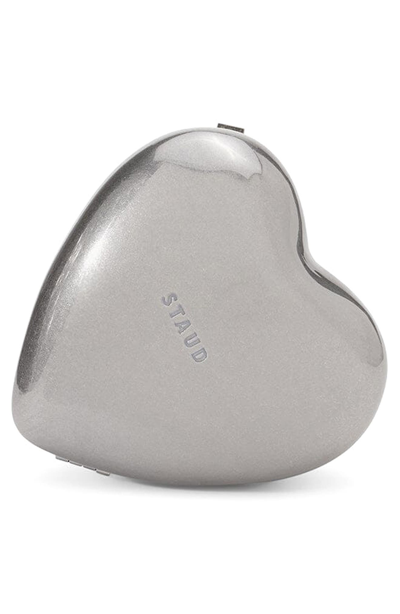 STAUD Metal Heart Clutch | Nordstromrack