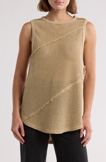 Free People Shore Side Open Stitch Muscle Tank | Nordstromrack