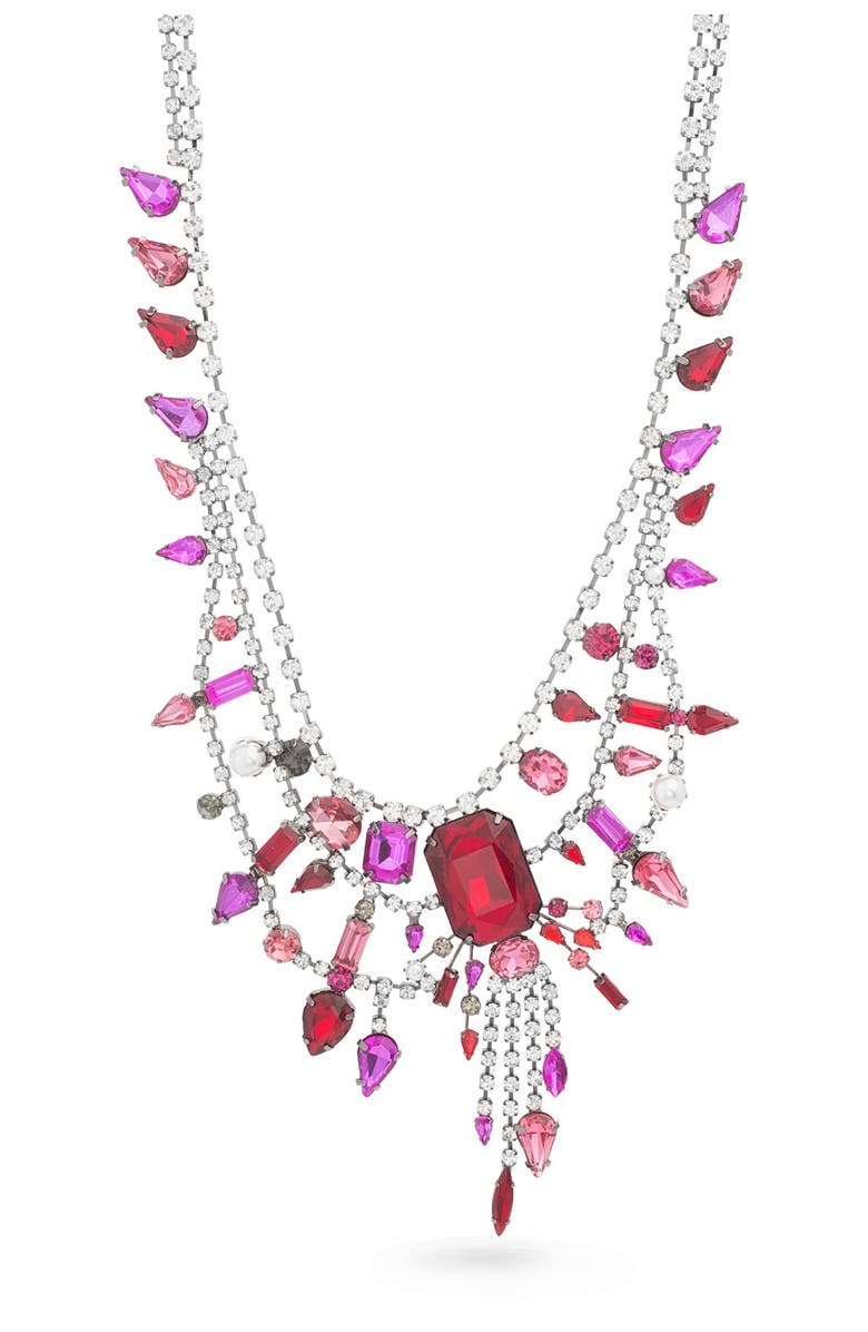 Steve Madden Pink Rhinestone Statement Necklace | Nordstromrack