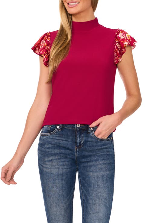 Women's Burgundy Tops | Nordstrom