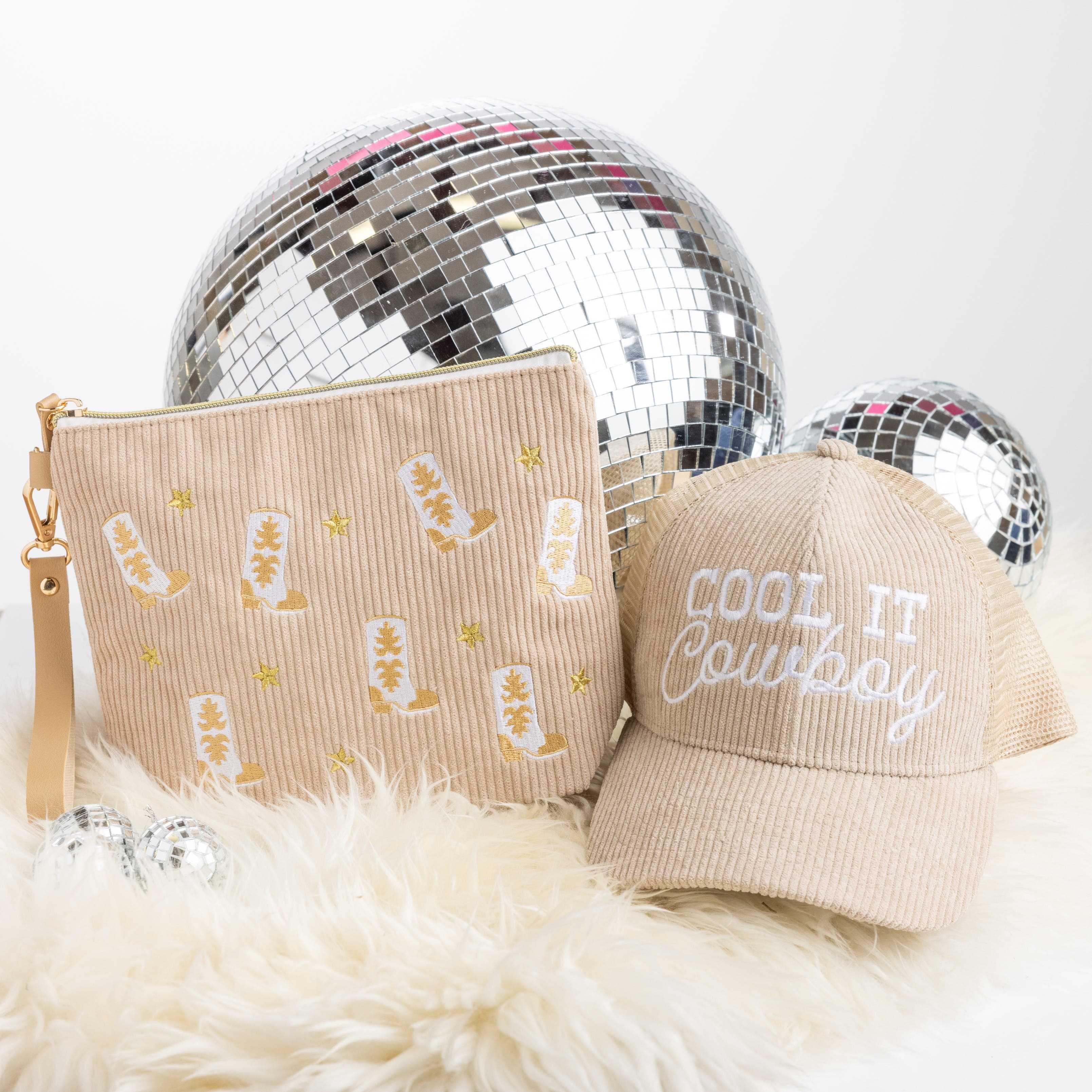 Totalee Gift Boot Corduroy Bag Plastic Brown | Nordstrom