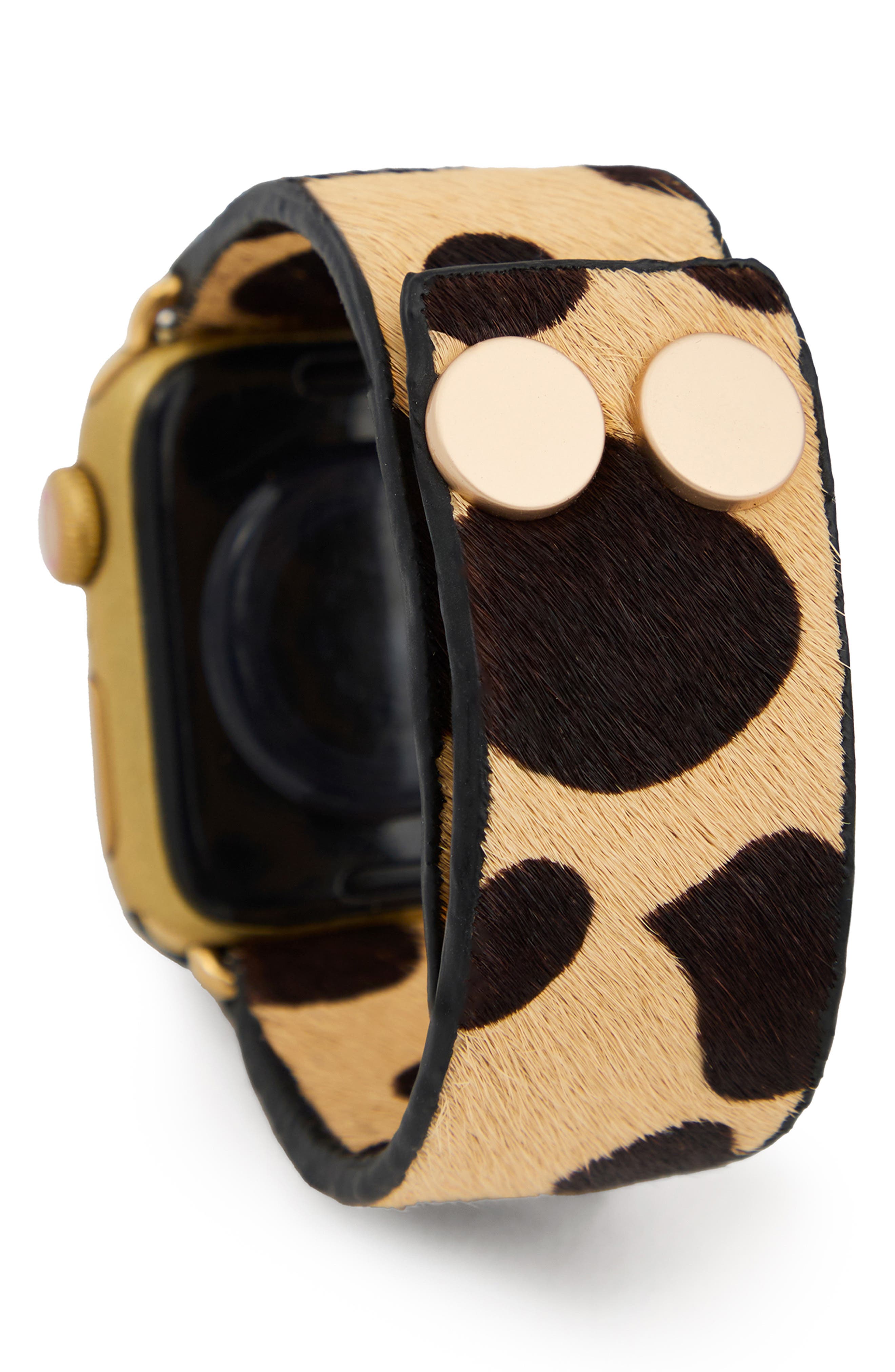 SAACHI Genuine Calf Hair Apple Watch® Watchband | Nordstromrack