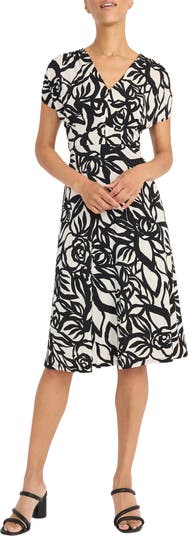 Maggy London Printed Woven Midi Dress | Nordstromrack