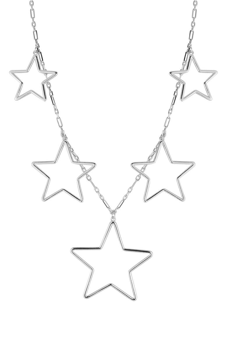 SPHERA MILANO Sterling Silver Cutout Star Station Necklace | Nordstromrack