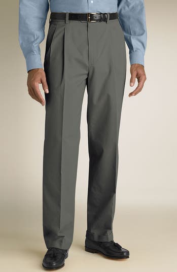 John W. Nordstrom® Smartcare™ Double Pleat Supima® Cotton Pants | Nordstrom