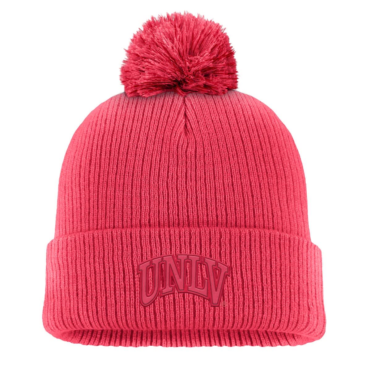 Nike Men's Nike Scarlet UNLV Rebels Tonal Peak Cuffed Knit Hat with Pom ...