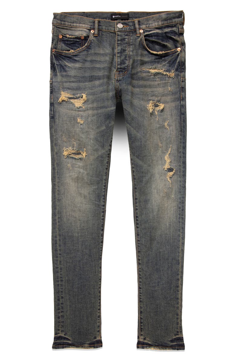 PURPLE BRAND Distressed Quilted Pocket Skinny Jeans | Nordstromrack