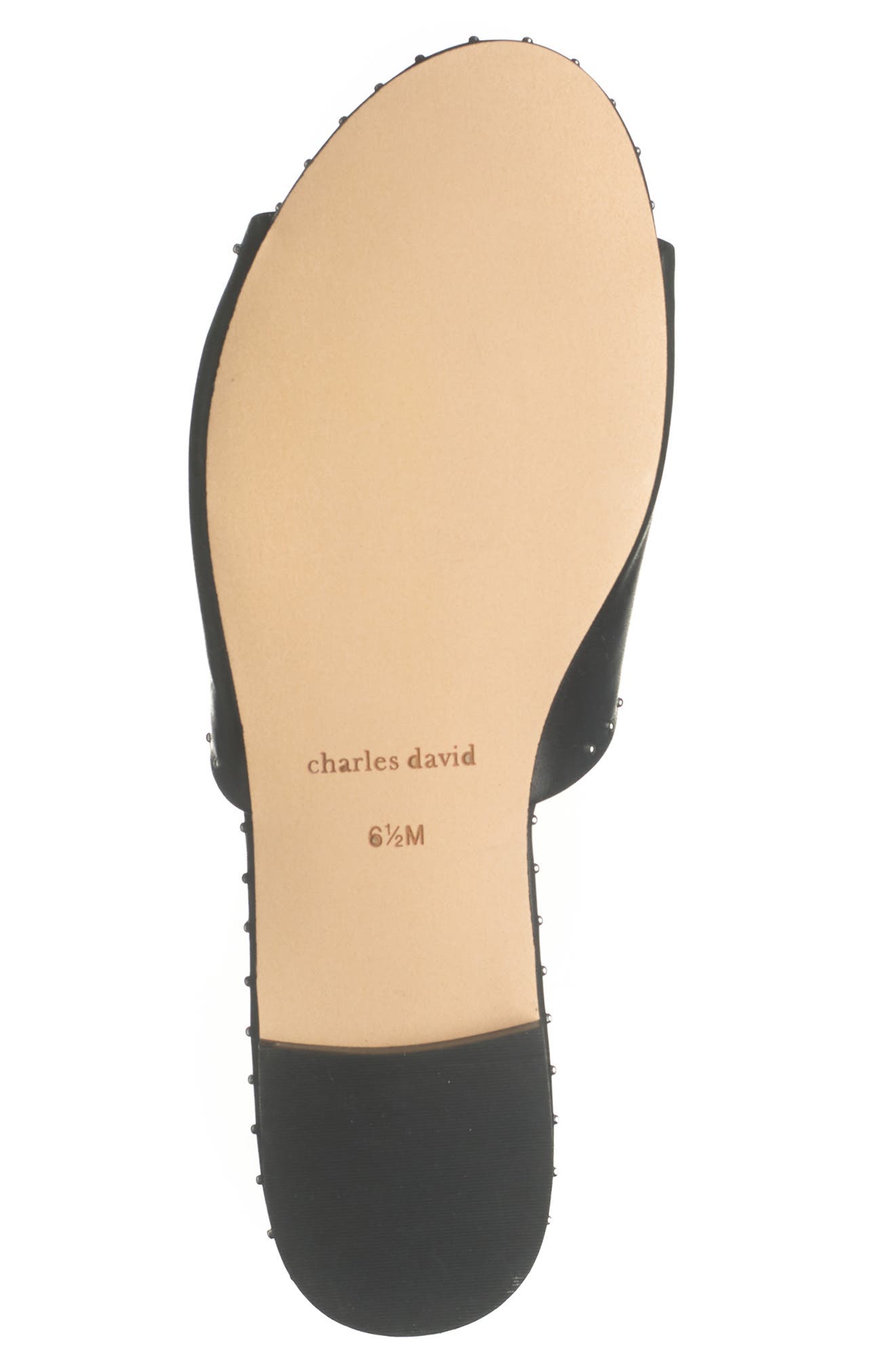 Charles David Sheriff Studded Leather Slide Sandal | Nordstromrack